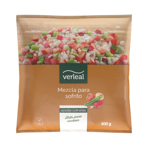VERLEAL Mezcla de verduras (cebolla, ajo, tomate y pimiento) congeladas ...