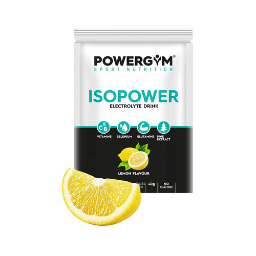 POWERGYM Isopower Bebida de electrolitos con sabor a limón 40 g ...