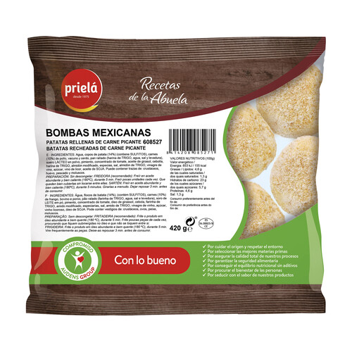 PRIELA Patatas rellenas de carne (pollo, vacuno y cerdo) picante 420 g ...