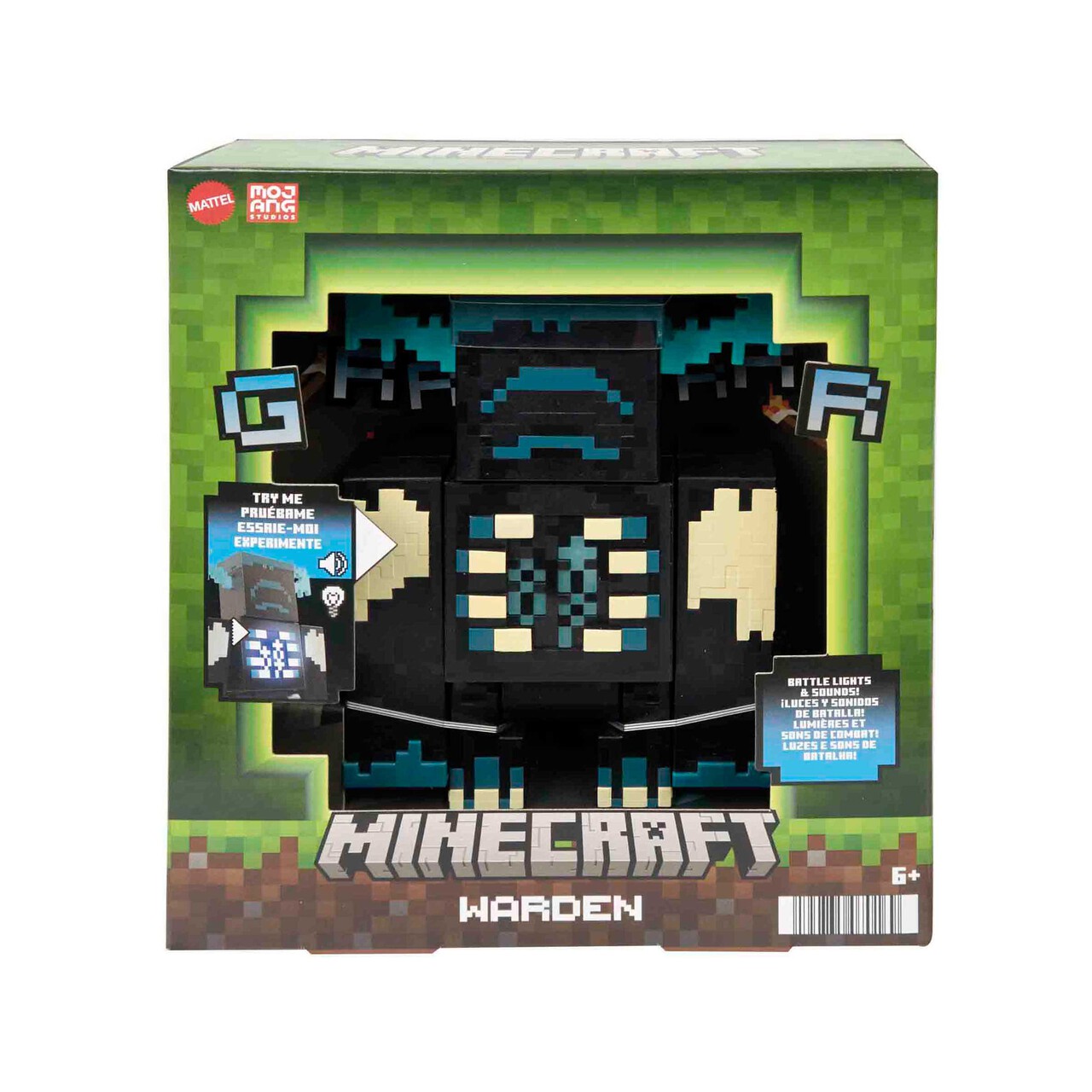 Minecraft Warden Figura de acción deluxe grande con luces y sonidos ...