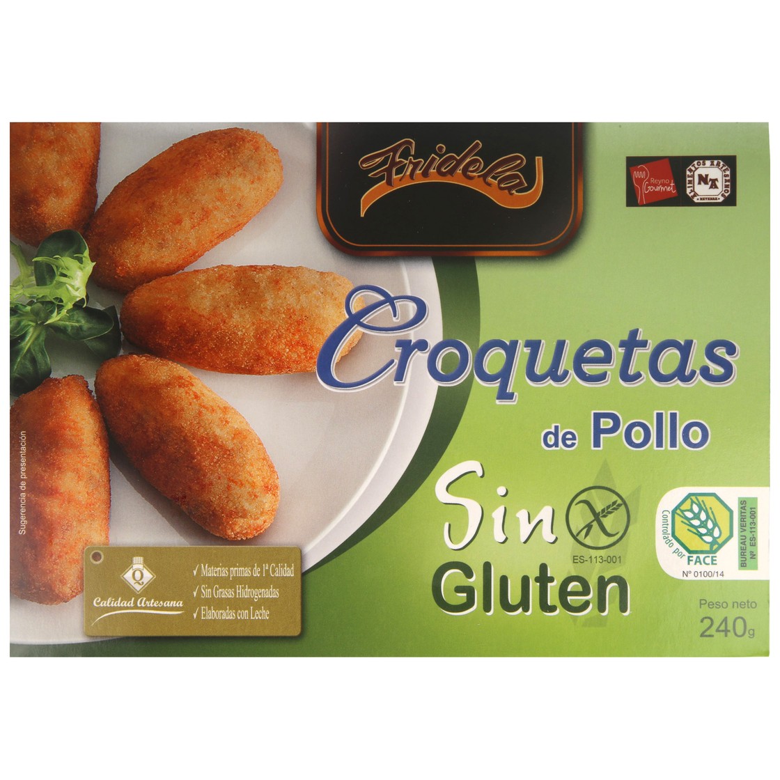 FRIDELA Croquetas de pollo elaboradas sin gluten 240 g. - Alcampo ¡Haz ...