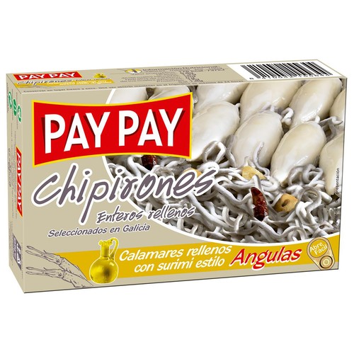 PAY PAY Chipirones rellenos con surimi estilo angulas lata de 72 g ...