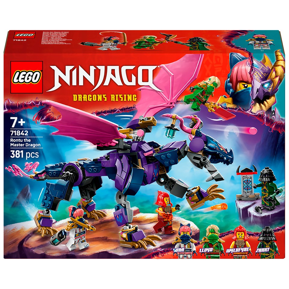 LEGO Ninjago 71842, Dragón Maestro Rontu Set de Juguetes, 381 pcs +7 ...