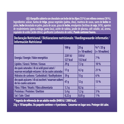 MILKA Galletas mini waffer 110 g. - Alcampo ¡Haz tu Compra Online y ...