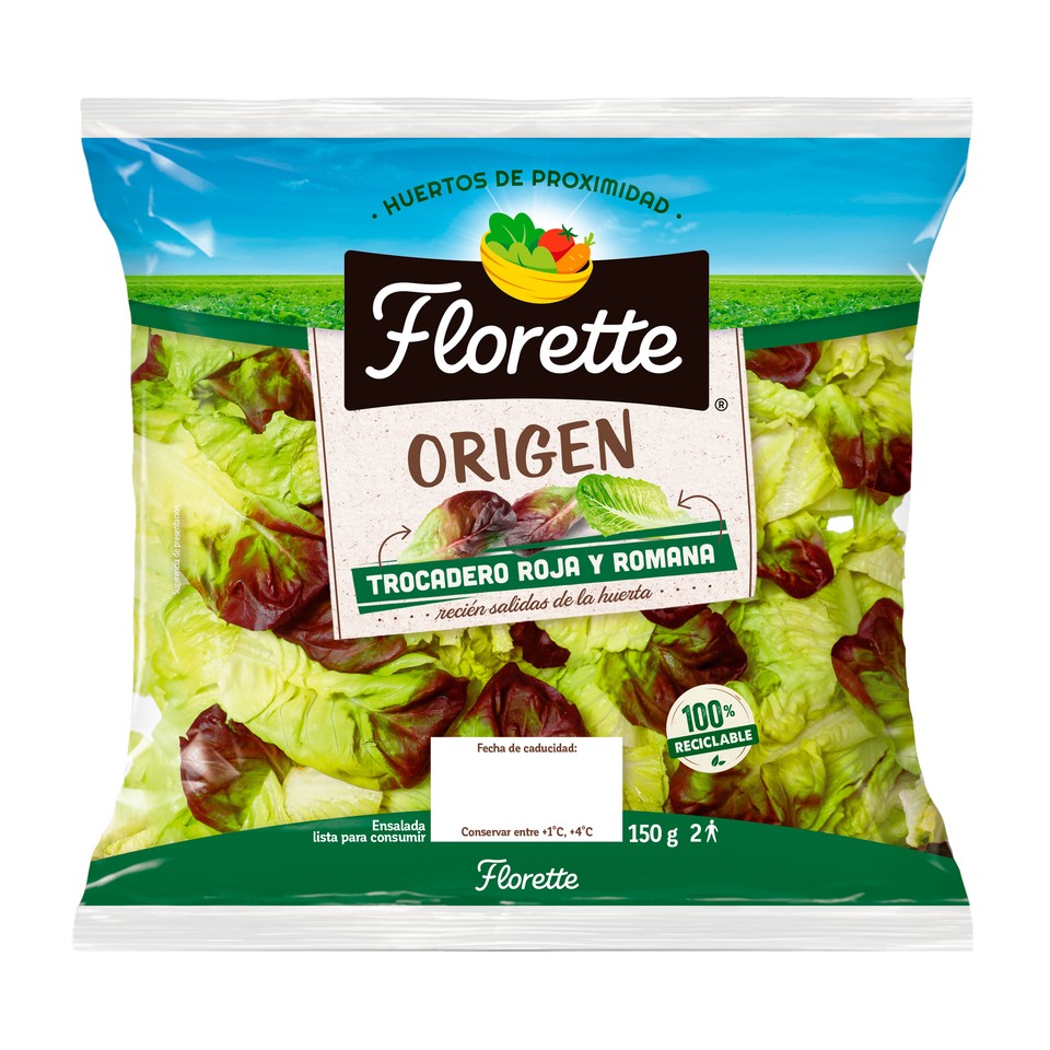 FLORETTE Ensalada Origen con lechuga trocadero y romana 150 g ...