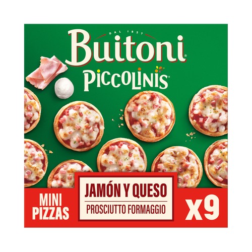 PICCOLINIS de Buitoni Minipizzas de jamón y queso 9 x 30 g. - Alcampo ...