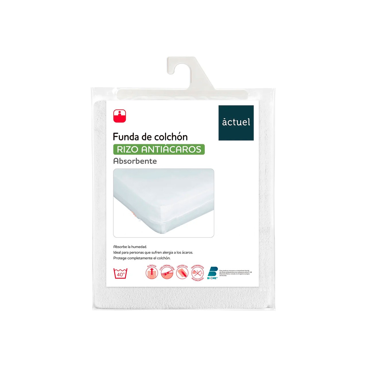 Funda cubre colchon rizo T200 antiácaros, ACTUEL. - Alcampo ¡Haz tu ...