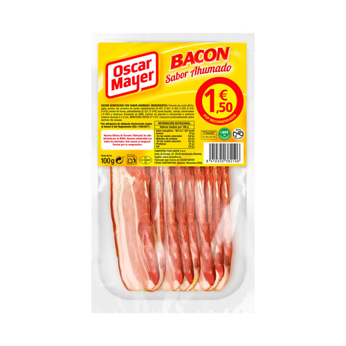OSCAR MAYER Bacon sabor ahumado 100 g. - Alcampo ¡Haz tu Compra Online y Recoge Más de 50.000 ...