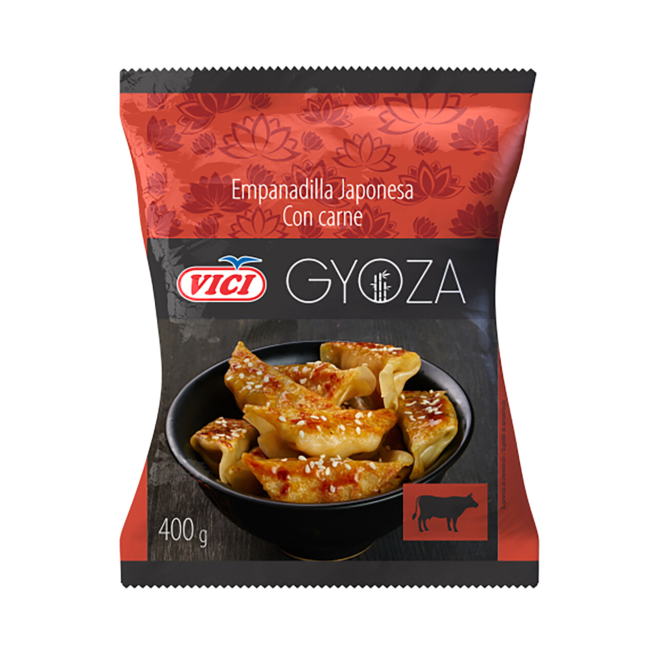 VICI Gyozas (empanadillas japonesas) precocinadas y congeladas rellenas de ternera 400 g ...