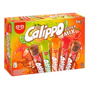 CALIPPO Polos de diferentes sabores, cola (2), lima, naranja y fresa ...