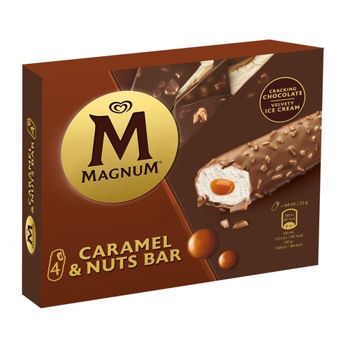 MAGNUM barrita de helado caramel & nuts X4 208G - Alcampo ¡Haz tu ...