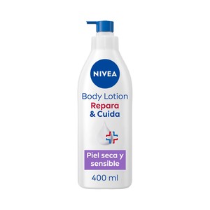 NIVEA Repara & cuida Crema corporal (Body milk) sin perfume, para piel seca y sensible 400 ml ...