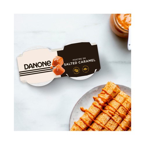 DANONE Postre lácteo con caramelo con un sorprendente toque salado ...