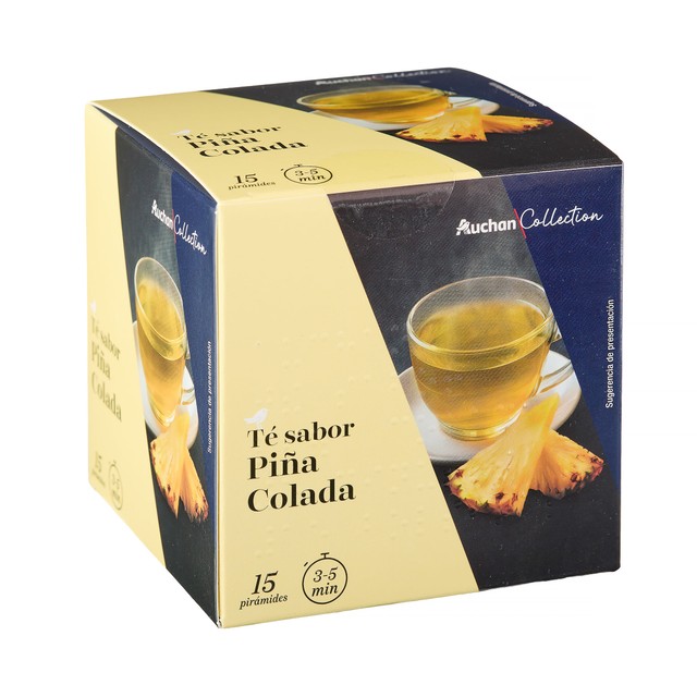 AUCHAN COLLECTION Té verde con sabor a piña colada 15 uds. 34,5 g ...