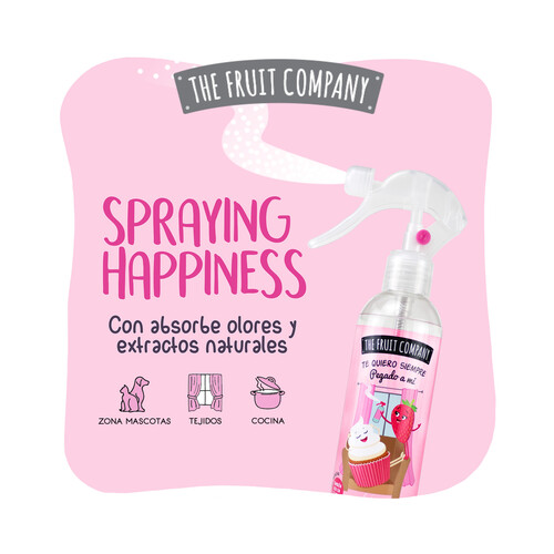 THE FRUIT COMPANY Ambientador en spray multiusos con olor a fresa-nata 250 ml. - Alcampo ¡Haz tu ...