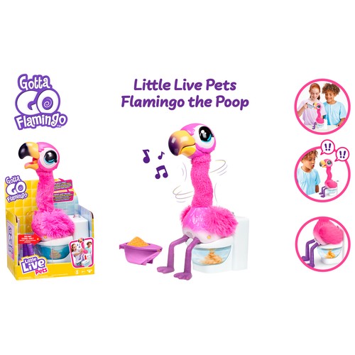 LITTLE LIVE PETS Peluche con funciones Flamenco Flamingo The Poop +4 ...