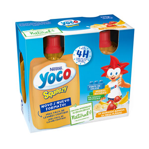YOCO Yogur líquido para beber con sabor a fresa (2) y plátano (2) YOCO ...