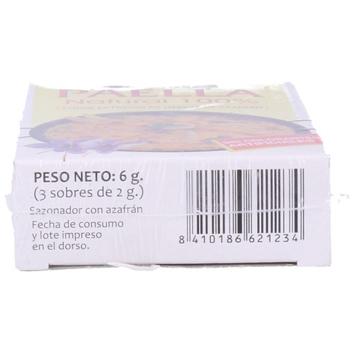 SABATER Sazonador para paella natural 100% caja de 3 uds x 2 gr ...