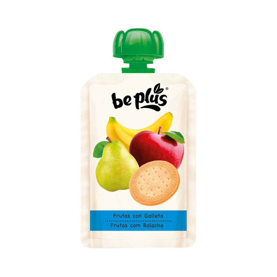 BE PLUS Bolsita de fruta con galleta, a partir de 6 meses BE PLUS 100 g. - Alcampo ¡Haz tu ...