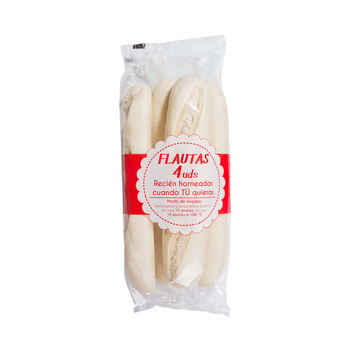 PANAMAR Flautas de pan precocido y ultracongelado 4 x 120 g. - Alcampo ...