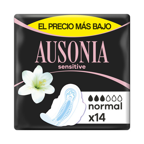Compresas normal con alas AUSONIA Sensitive 14 uds - Alcampo ¡Haz tu ...