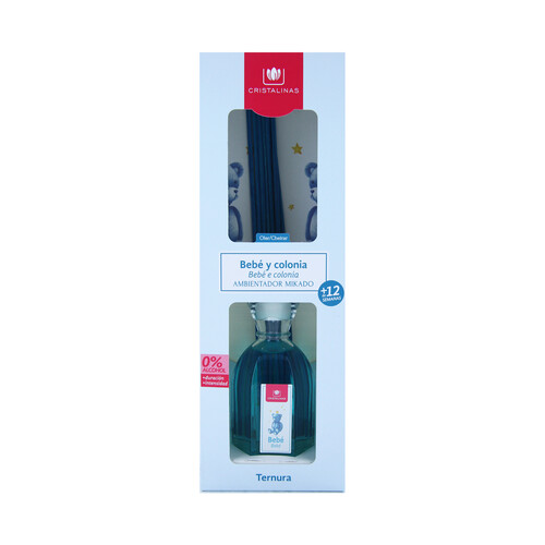 CRISTALINAS Ambientador de varillas con a aroma bebé y colonia (ternura) CRISTALINAS 90 ml ...