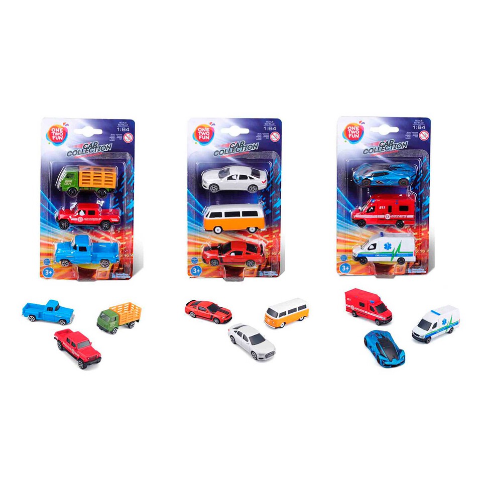 Set De 3 Coches 1:64 ONE TWO FUN ALCAMPO - Alcampo ¡Haz tu Compra ...