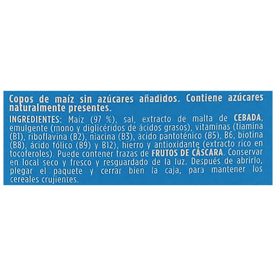 NACIONAL Cereales Corn Flakes Zero sin azúcares añadidos 375 g ...