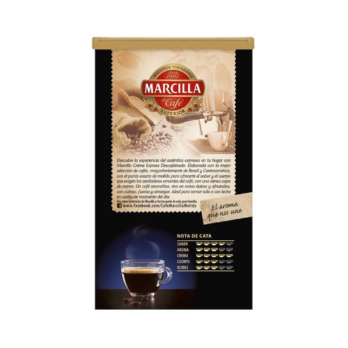 MARCILLA Crème Express Café molido espresso descafeinado mezcla 250 g ...