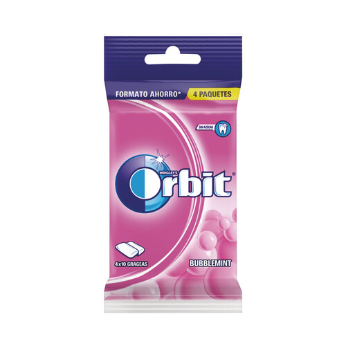 ORBIT Chicles sabor a bubblemint paquete 4 barritas. 56 g. - Alcampo ...