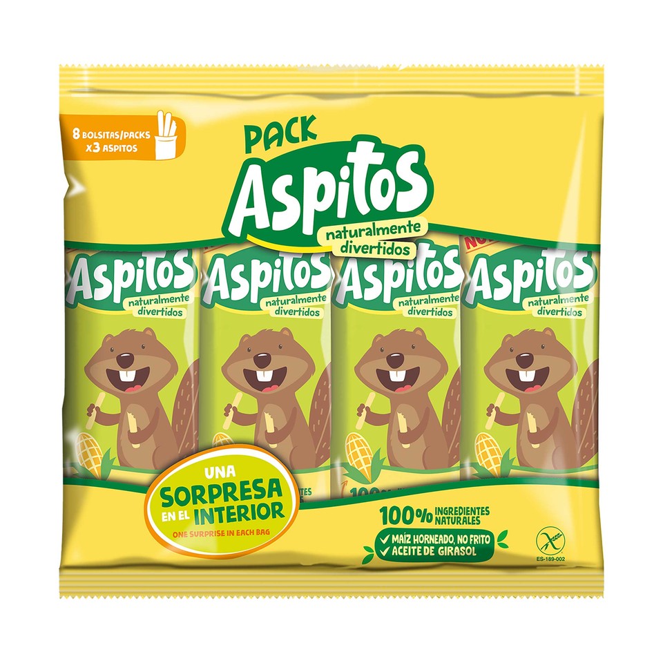 ASPIL Aspitos (aperitivo de maíz horneado sin gluten) 40 gr. - Alcampo ...