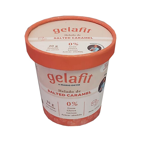 GELAFIT Tarrina de helado de caramelo salado, sin gluten y sin lactosa ...