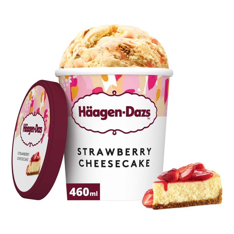 HÄAGEN-DAZS Tarrina de helado de tarta de queso con salsa de fresa 460 ...