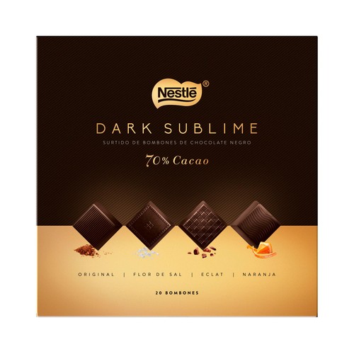 NESTLÉ DARK SUBLIME Surtido bombones chocolate negro, 70 % cacao 143 g ...