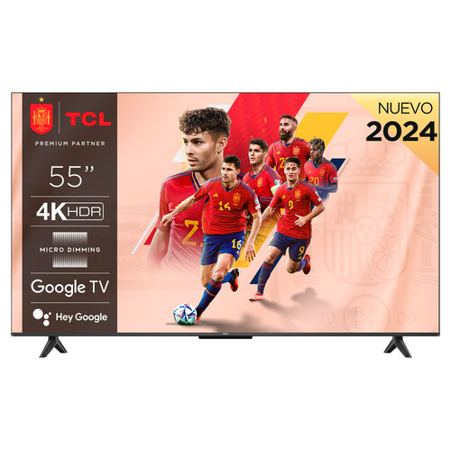 Televisión 139,7 cm (55") TCL 55P61B 4K, Ultra HD, GOOGLE Tv, HDR10 ...