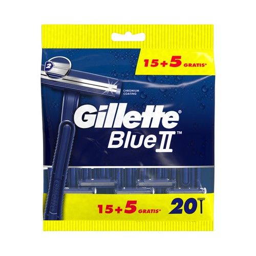 GILLETTE Cuchilla de afeitar desechable, con cabezal fijo de doble hoja ...