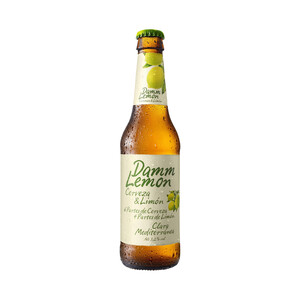 DAMM LEMON Cerveza con limón DAMM LEMON botella de 25 centilitros ...