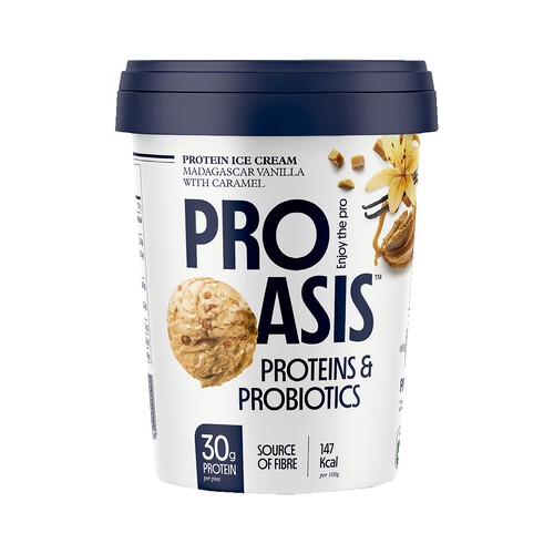 PROASIS Tarrina de helado de vainilla de Madagascar con caramelo 375 g ...