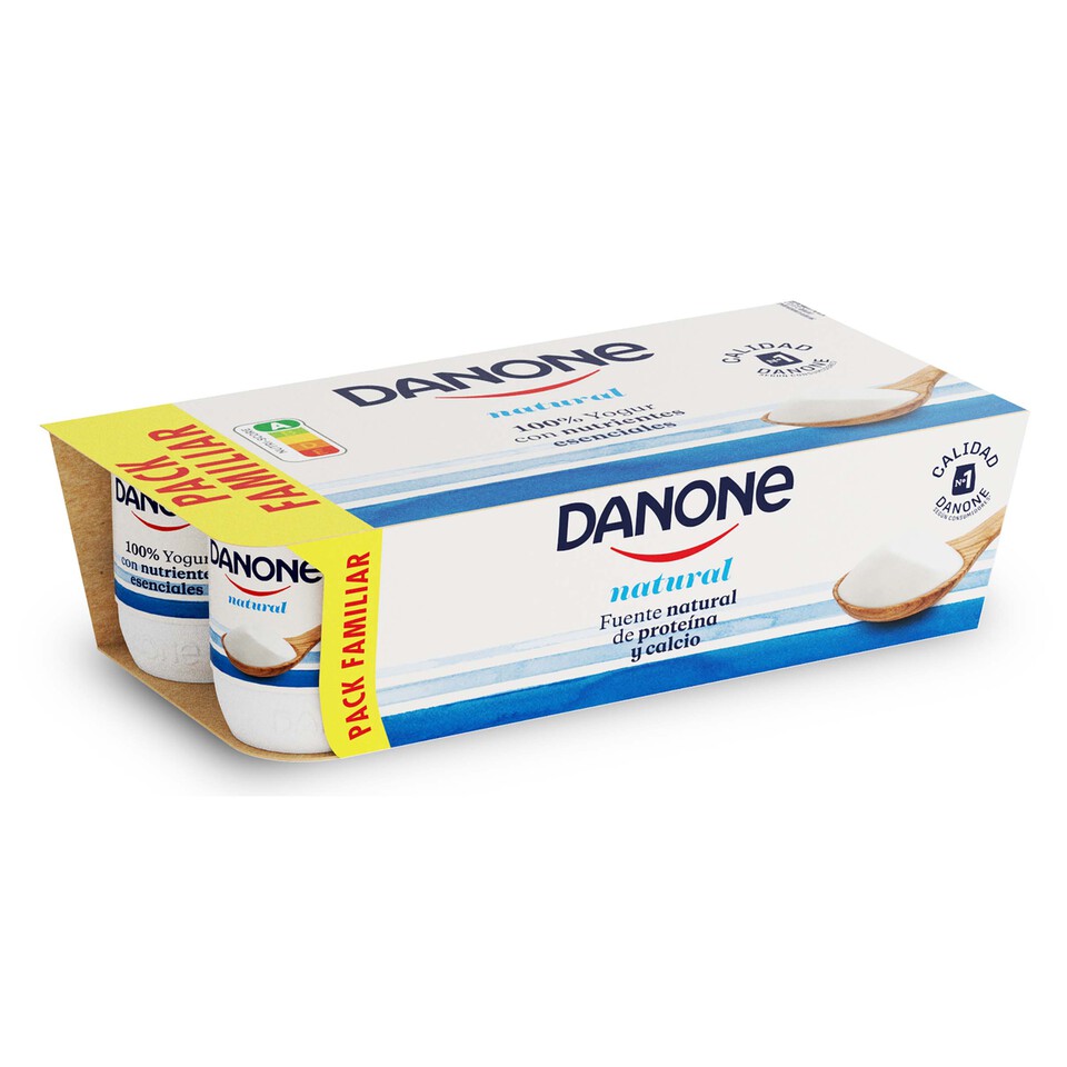 DANONE Yogur natural elaborado con fermentos naturales 8 x 120 g. - Alcampo ¡Haz tu Compra ...