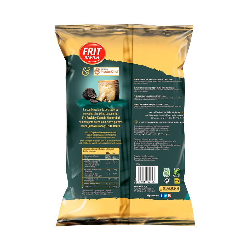 FRIT RAVICH Patatas fritas premium de queos y trufa 150 gr. - Alcampo ...