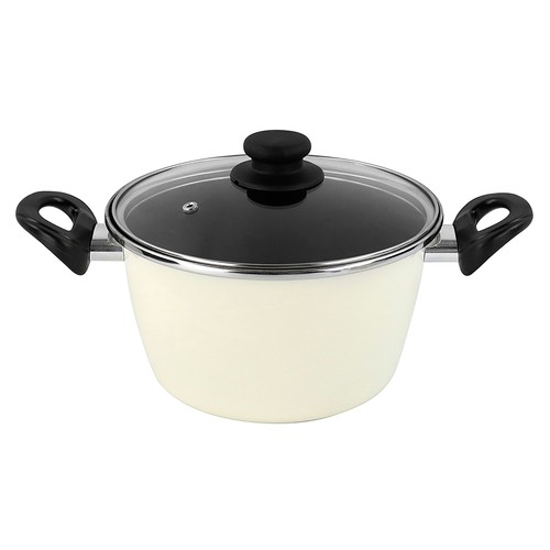 Olla en acero esmaltado de 24cm, apto para inducción, MAGEFESA Cream ...
