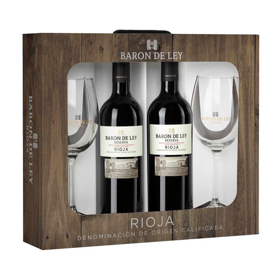 BARON DE LEY Estuche de vino tinto reserva con D.O. Rioja BARÓN DE LEY ...