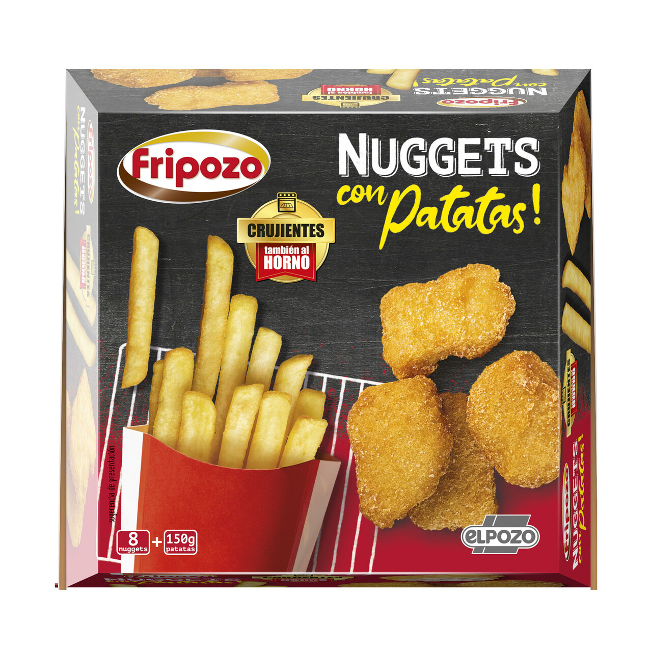 FRIPOZO Nuggets de pollo (8 uds) + patatas fritas (150 g) - Alcampo ...