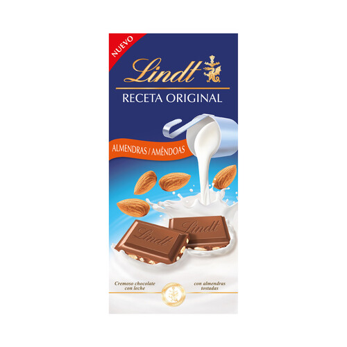 LINDT Tableta de chocolate con leche y almendras 125 g. - Alcampo ¡Haz ...