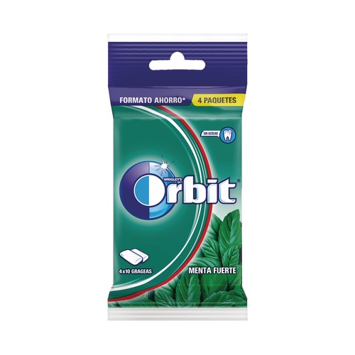 ORBIT Chicles sabor a menta fuerte ORBIT paquete 4 barritas. 56 g ...