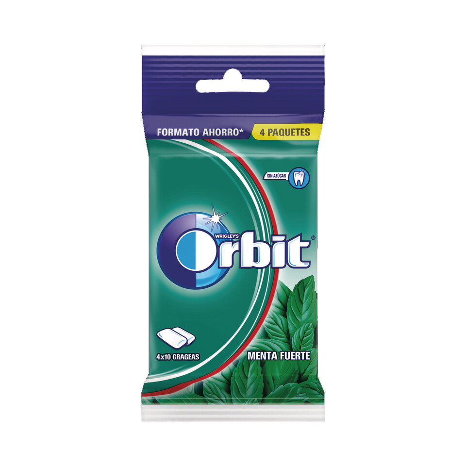ORBIT Chicles sabor a menta fuerte ORBIT paquete 4 barritas. 56 g ...