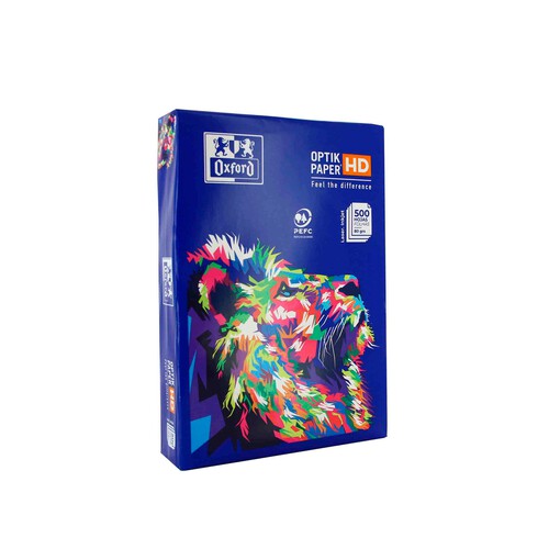 Folios Oxford Paquete 500 Hojas Optik Paper Hd A4. Resmillería en ...