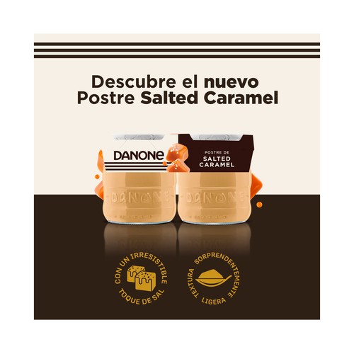 DANONE Postre lácteo con caramelo con un sorprendente toque salado ...