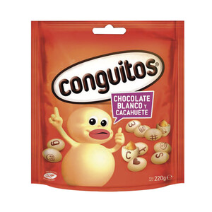 CONGUITOS Cacahuetes recubiertos de chocolate blanco 220 g. - Alcampo ...