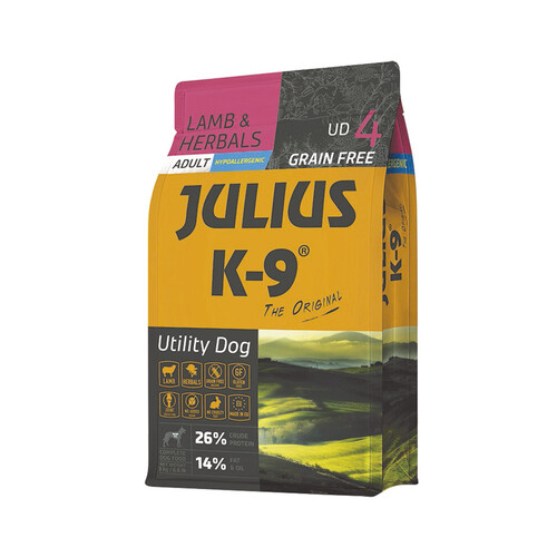 JULIUS K9 Alimento seco para perros adultos cordero hierba JULIUS K9 3 kg. - Alcampo ¡Haz tu ...